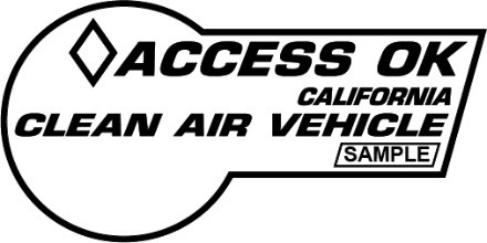 Clean Air Vehicle Decals - California DMV