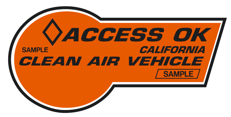 Clean Air Vehicle Decals - California DMV