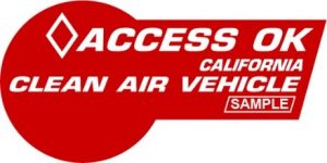 Clean Air Vehicle Decals - California DMV