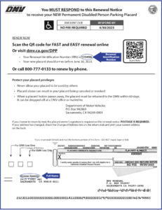 Permanent Disabled Person Parking Placard Renewal - California DMV