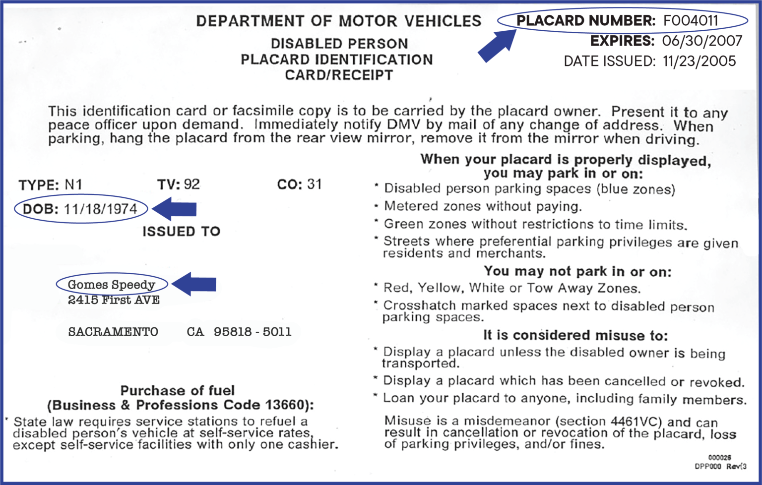 Permanent Disabled Person Parking Placard Renewal - California DMV